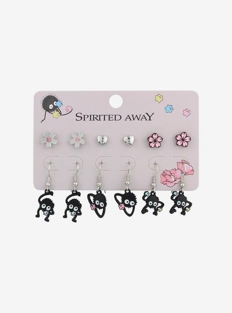 Studio Ghibli Spirited Away Soot Sprites Sakura Star Candy Earring Set ...