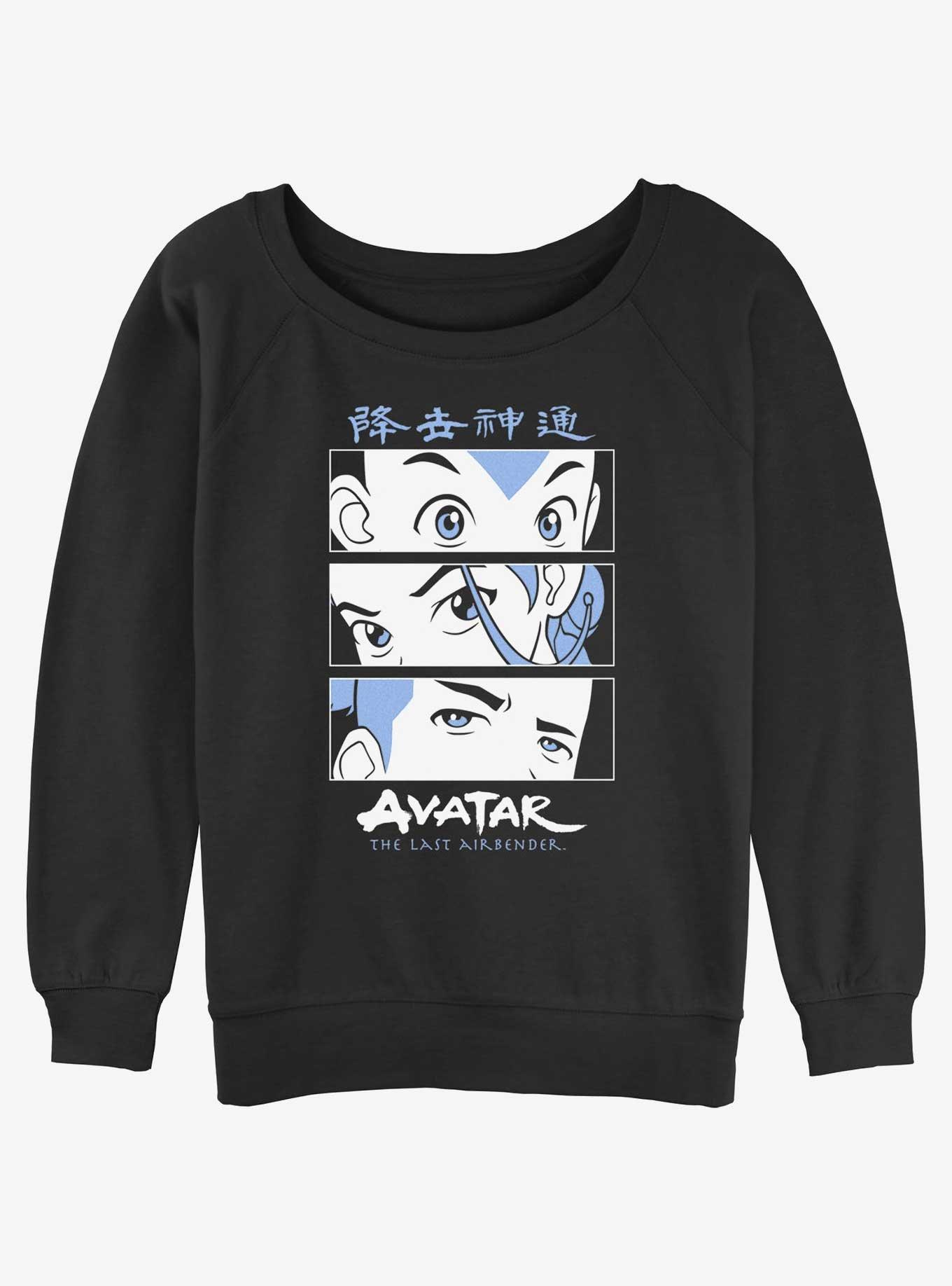 Avatar: The Last Airbender Heroes Womens Slouchy Sweatshirt - BLACK ...