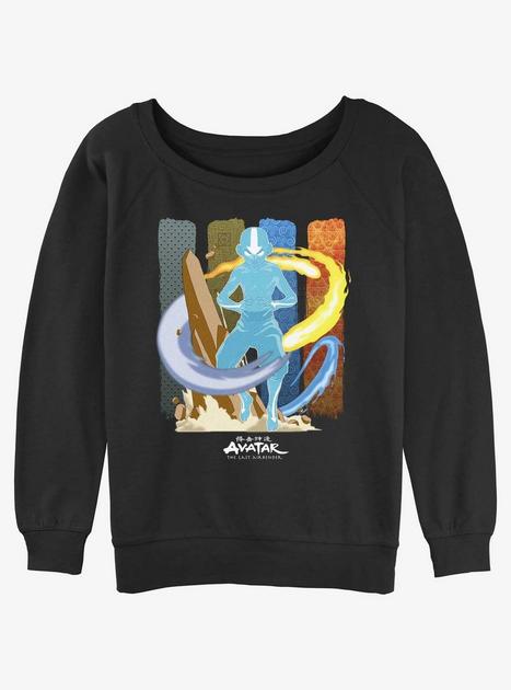 Avatar: The Last Airbender Aang Avatar State Womens Slouchy Sweatshirt ...