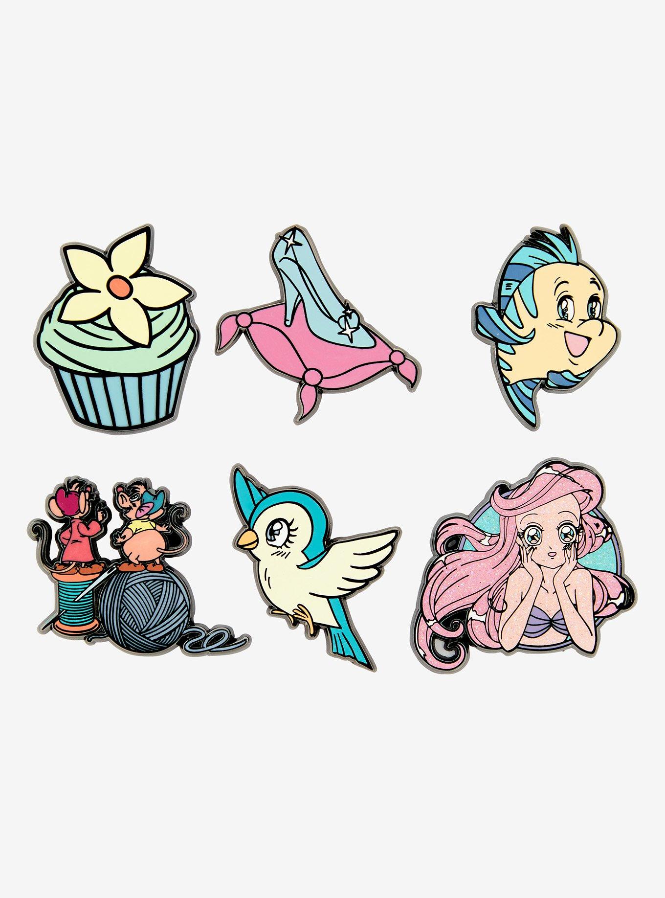 Loungefly Disney Cinderella and Little Mermaid Blind Box Enamel Pin ...