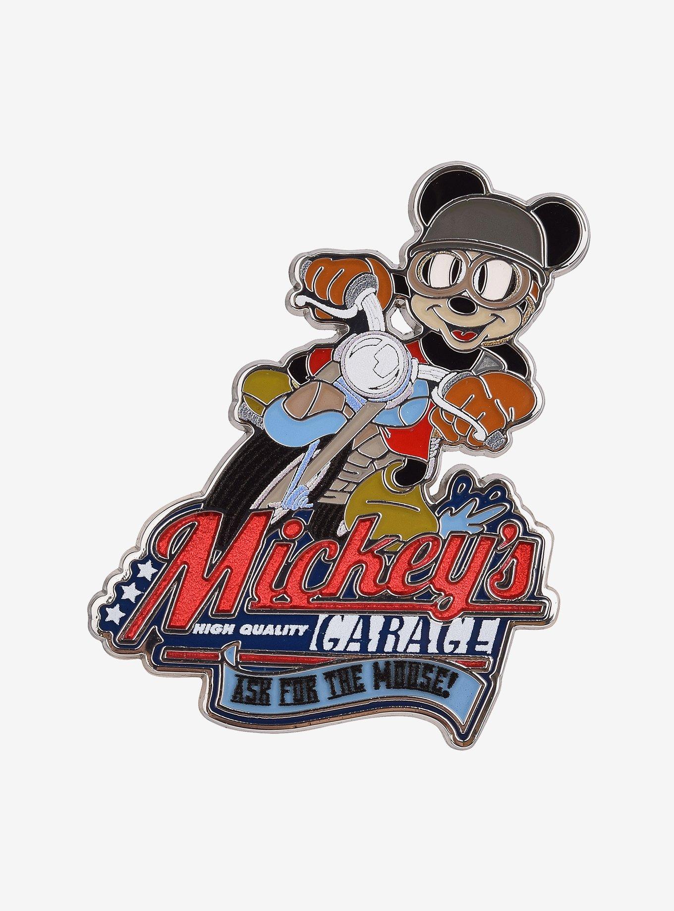 Disney Mickey Mouse Mickey's Garage Motorcycle Enamel Pin - BoxLunch ...