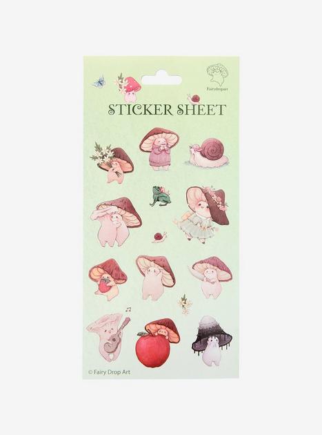 Fairy Drop Art Mushroom Characters Sticker Sheet | Hot Topic