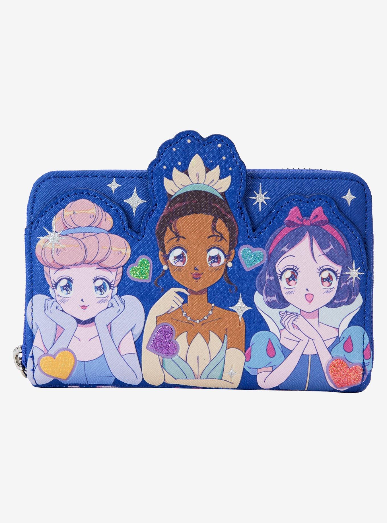 Boxlunch Loungefly Disney Princess Manga Portraits Small Zip Wallet ...
