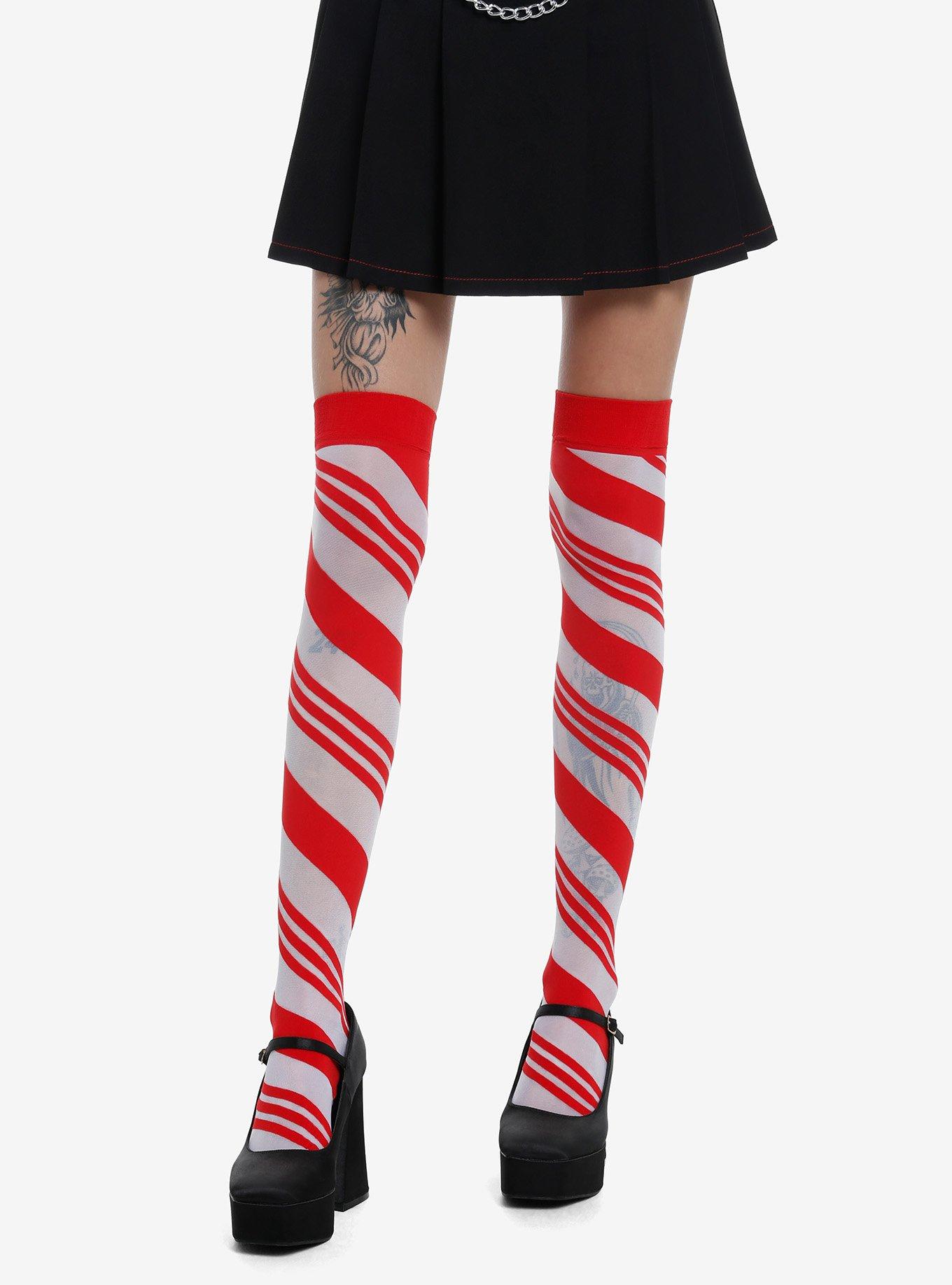 Leg Avenue Candy Cane Thigh High | Hot Topic
