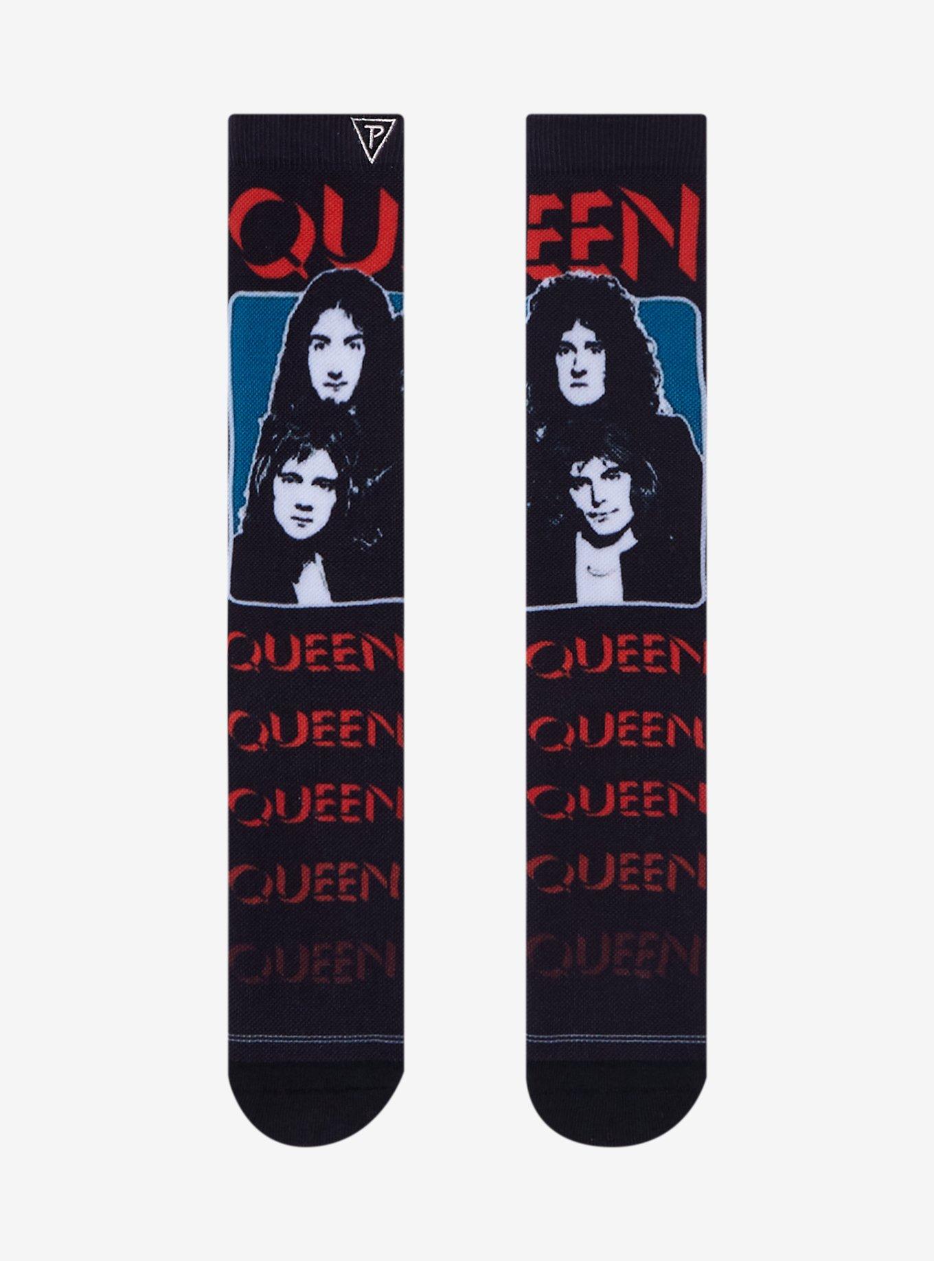 Queen Group Repeated Logo Crew Socks | Hot Topic