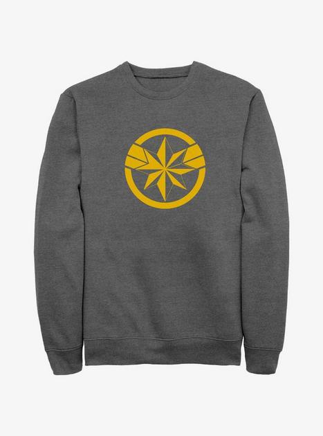 Marvel The Marvels Captain Marvel Insignia Sweatshirt - GREY | Hot Topic