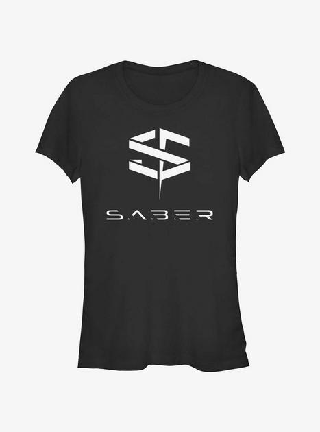 Marvel The Marvels Saber Logo Girls T-Shirt - BLACK | Hot Topic