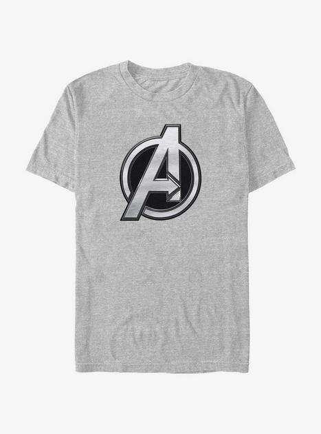 Marvel The Marvels Avengers Logo T-Shirt - GREY | Hot Topic