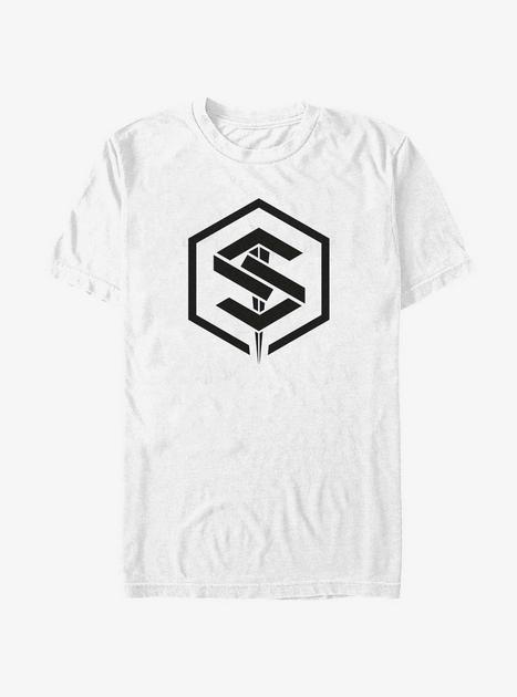 Marvel The Marvels Geometric Saber Logo T-Shirt - WHITE | BoxLunch