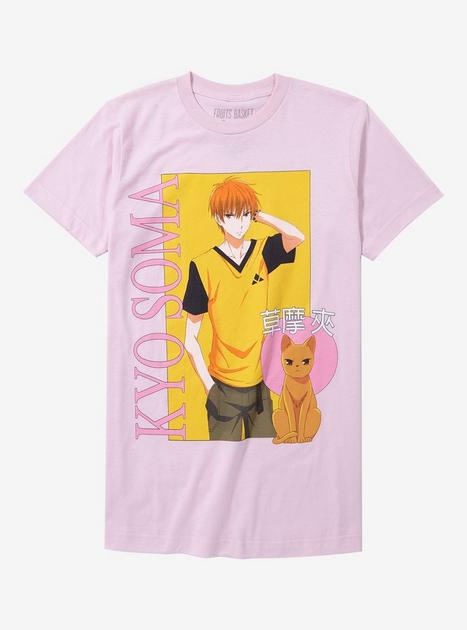 Fruits Basket Kyo Pink Panel Boyfriend Fit Girls T-Shirt | Hot Topic