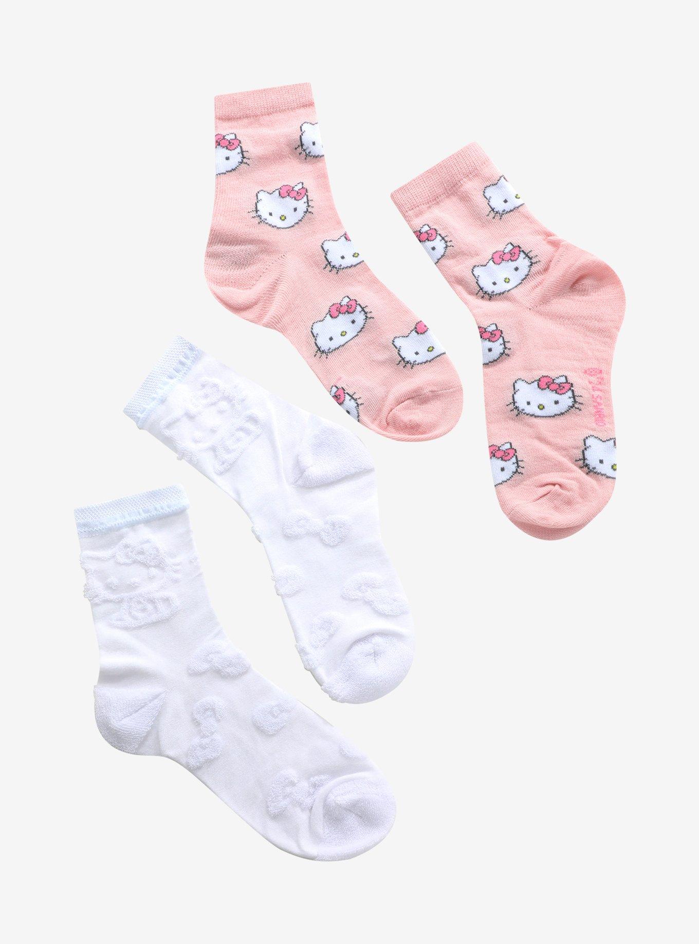 Hello Kitty Knit Crew Socks 2 Pair | Hot Topic