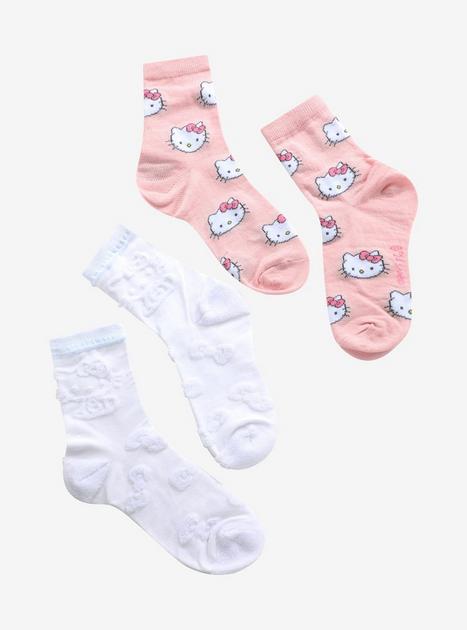 Hello Kitty Knit Crew Socks 2 Pair | Hot Topic