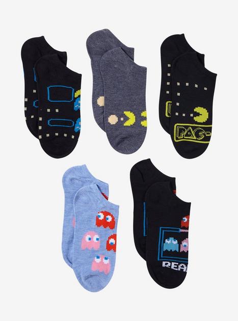 Pac-Man Retro No-Show Socks 5 Pair | Hot Topic