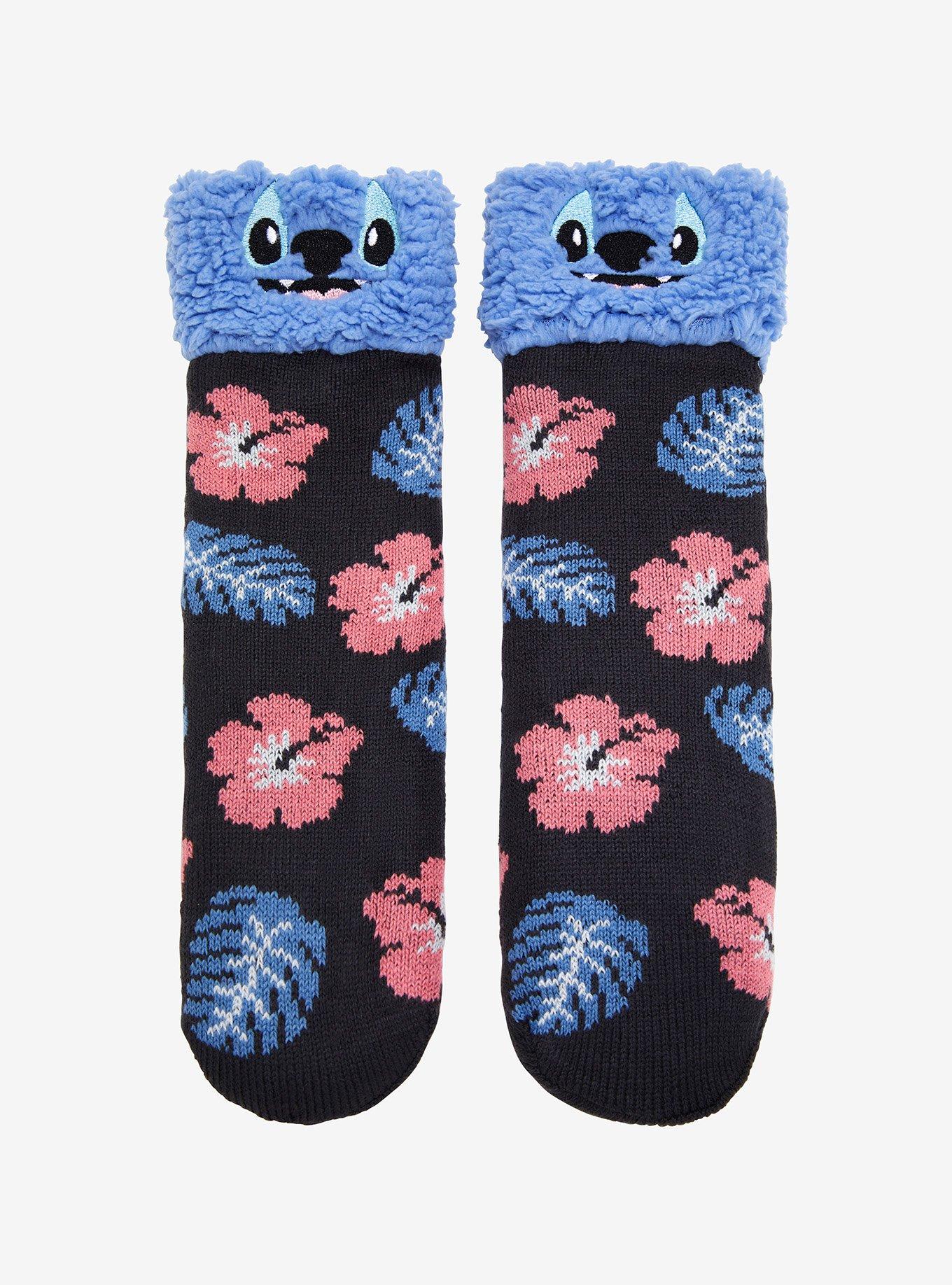 Disney Lilo & Stitch Floral Cozy Socks | Hot Topic