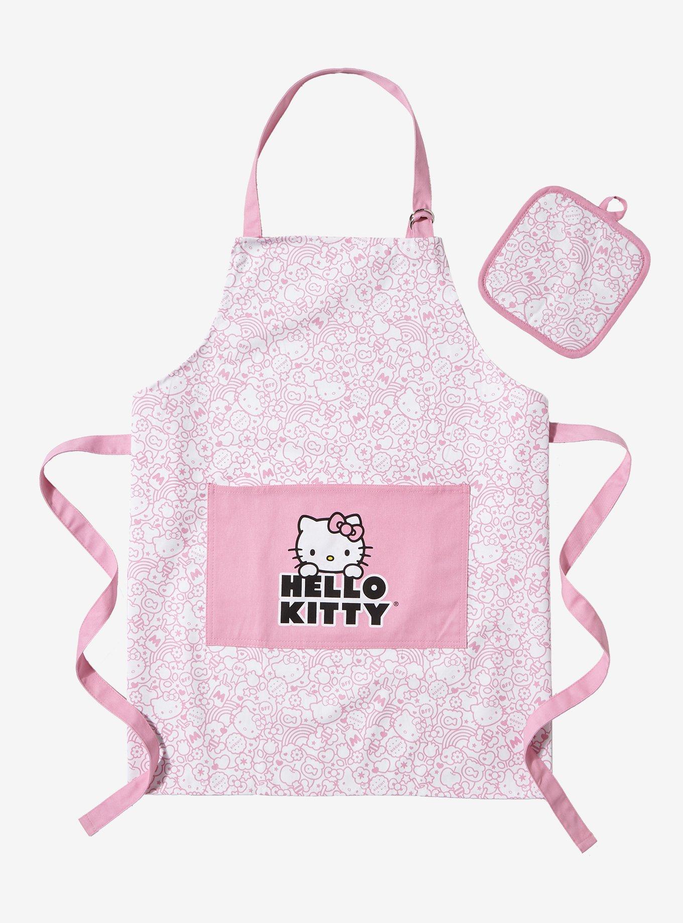 Hello Kitty Apron And Potholder Set Hot Topic