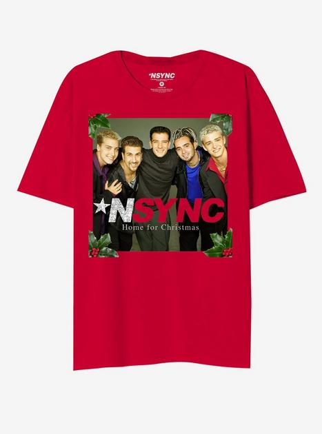 NSYNC Home For Christmas Album Cover Glitter Boyfriend Fit Girls T ...