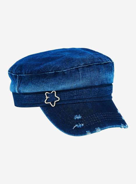 Blue Denim Star Buckle Cadet Hat | Hot Topic