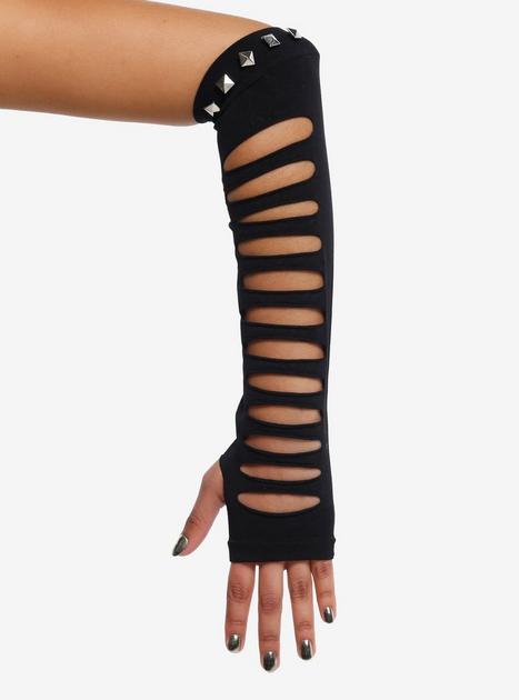 Cutout Pyramid Stud Arm Warmers | Hot Topic