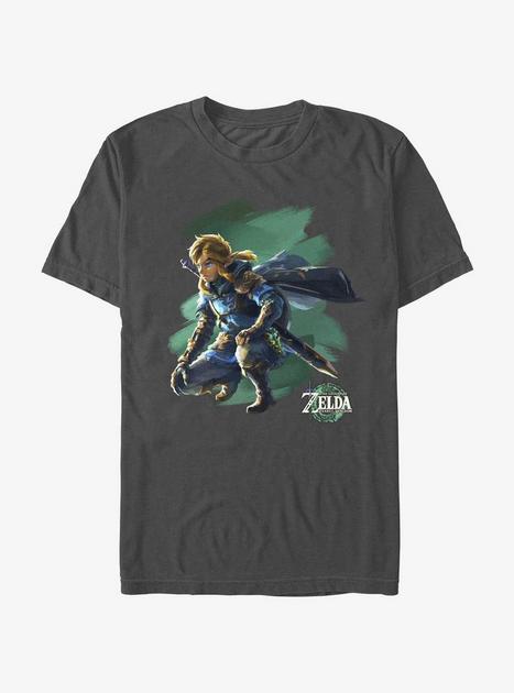 The Legend of Zelda: Tears of the Kingdom Link Crouch T-Shirt - GREY ...