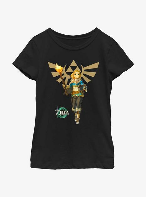 The Legend of Zelda: Tears of the Kingdom Zelda Crest Youth Girls T ...