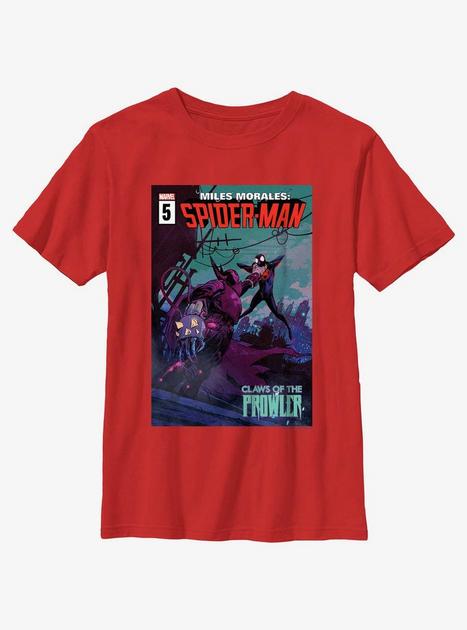 Marvel Spider-Man Claws Of The Prowler Poster Youth T-Shirt - RED ...