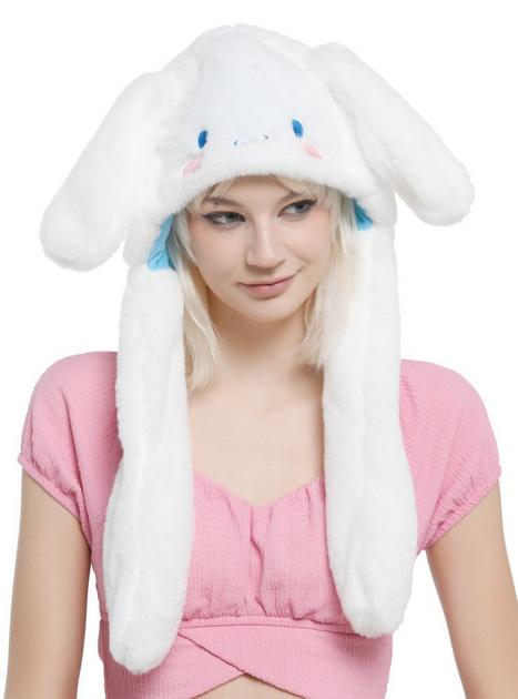 Cinnamoroll Fuzzy Tassel Beanie With Moveable Ears | Hot Topic