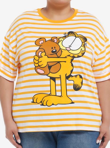 Garfield Stripe Garfield & Pooky Girls Oversized T-Shirt Plus Size ...