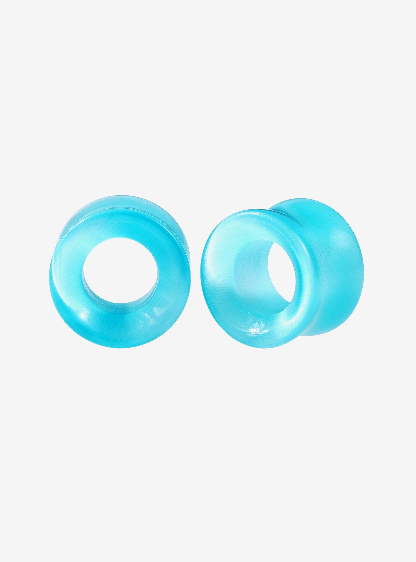 Cat's Eye Stone Blue Eyelet Plug 2 Pack | Hot Topic
