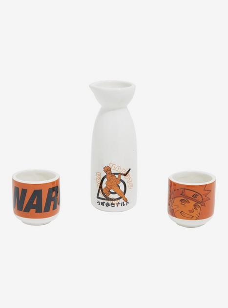 Naruto Shippuden White and Orange Sake Set with Cups | BoxLunch