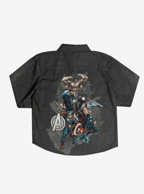 Marvel Avengers Long Sleeve Youth Denim Shirt | BoxLunch