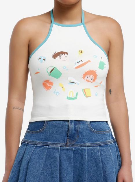 Studio Ghibli Ponyo Icons Girls Halter Tank Top | Hot Topic