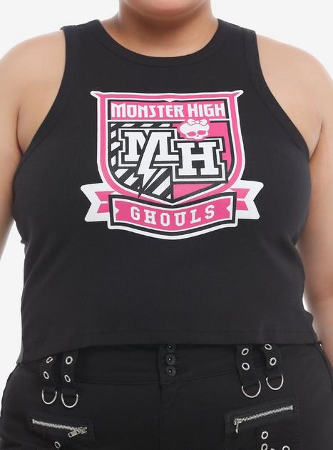 Monster High Ghouls Crest Girls Crop Tank Top Plus Size | Hot Topic