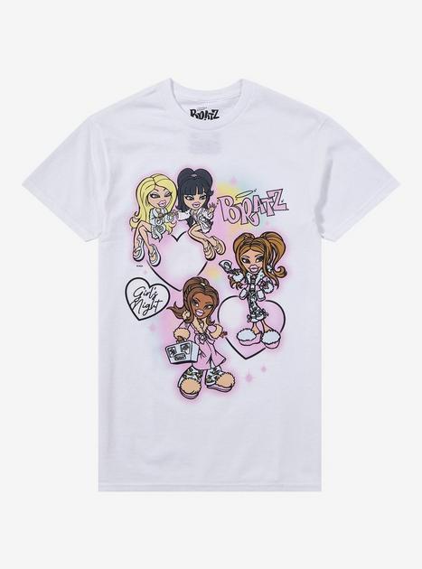 Bratz Slumber Party Heart Glitter Girls Oversized T-Shirt | Hot Topic