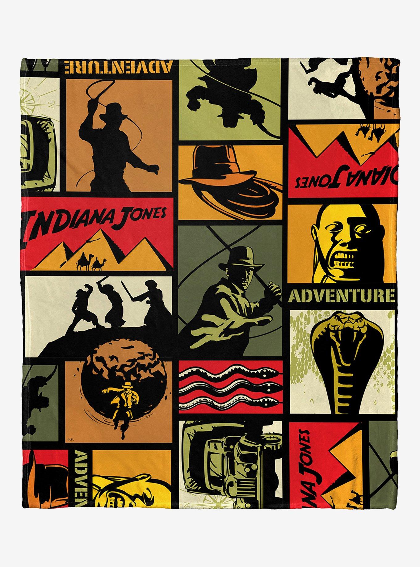 Disney Indiana Jones Adventure Pattern Silk Touch Throw | Hot Topic