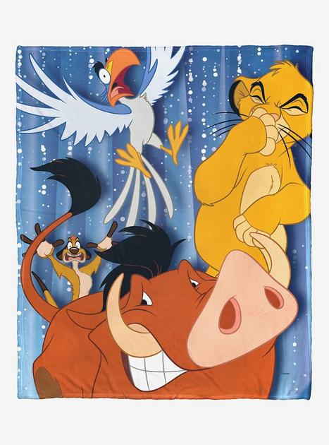 Disney100 The Lion King Embarrassed Pumba Silk Touch Throw Blanket ...