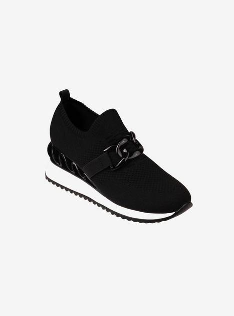 Boston Wedge Sneaker Black | Hot Topic