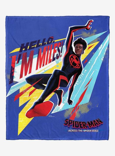 Marvel Spider-Man Across The Spiderverse Hello Miles Silk Touch Throw ...