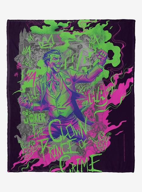 WB 100 DC Batman The Joker Clown Prince Silk Touch Throw | Hot Topic