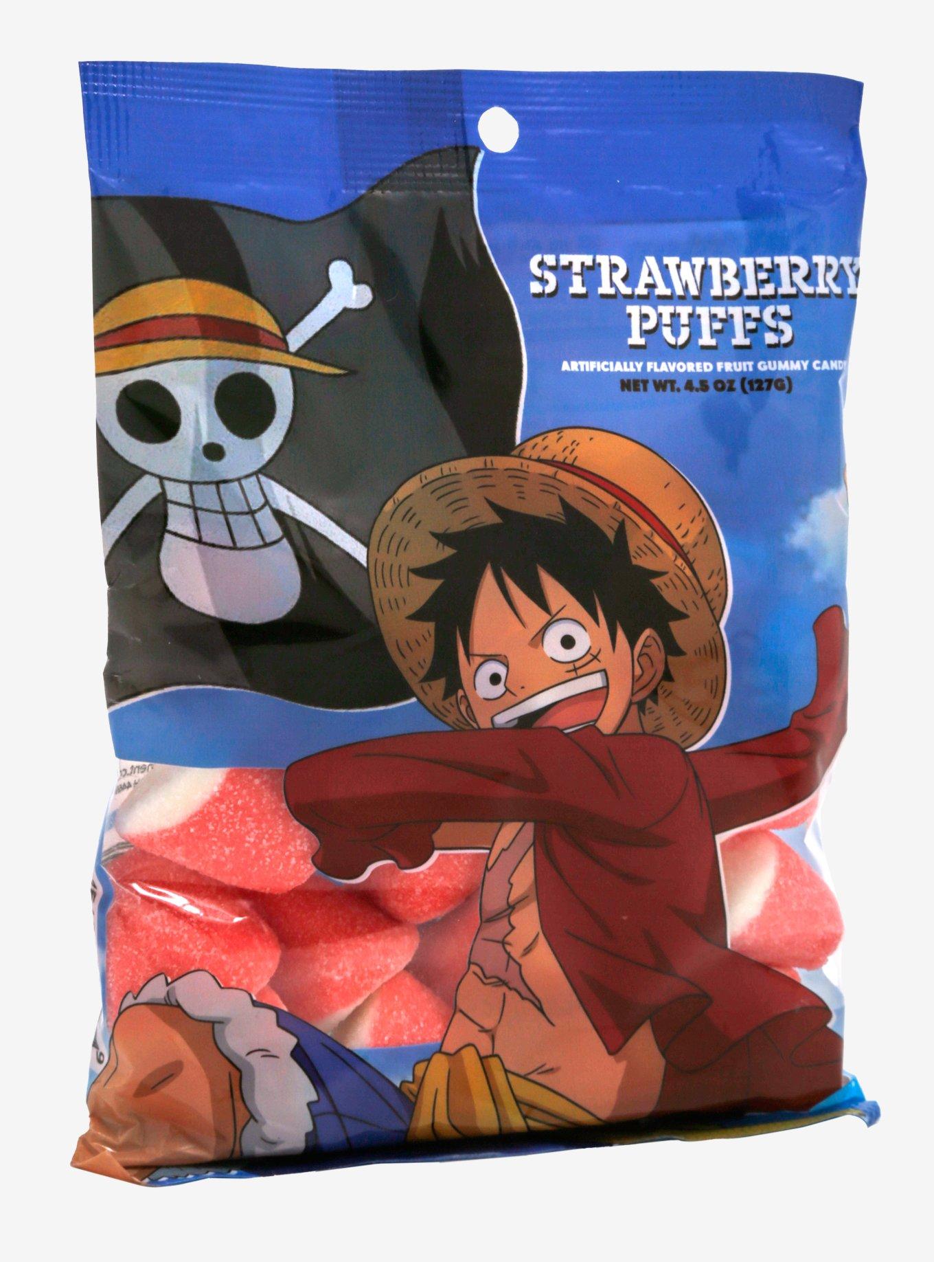 Hot Topic One Piece Luffy Strawberry Puffs Gummy Candy | Mall of America®