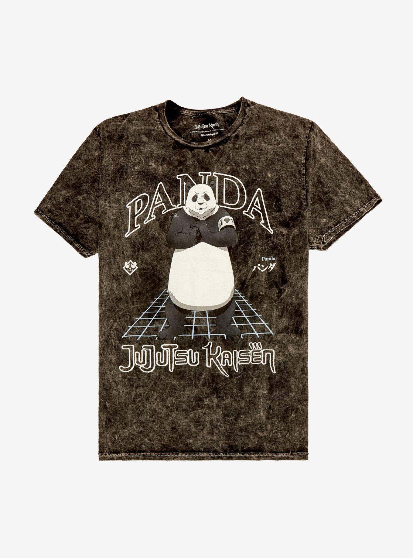 Jujutsu Kaisen Panda Grey Mineral Wash T Shirt Hot Topic