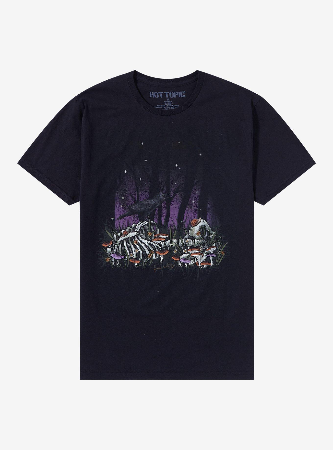 Crow Skeleton Night T-Shirt | Hot Topic