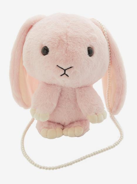Pastel Pink Bunny Plush Crossbody Bag | Hot Topic