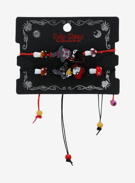 Ruby Gloom Mushroom Best Friend Cord Bracelet Set | Hot Topic