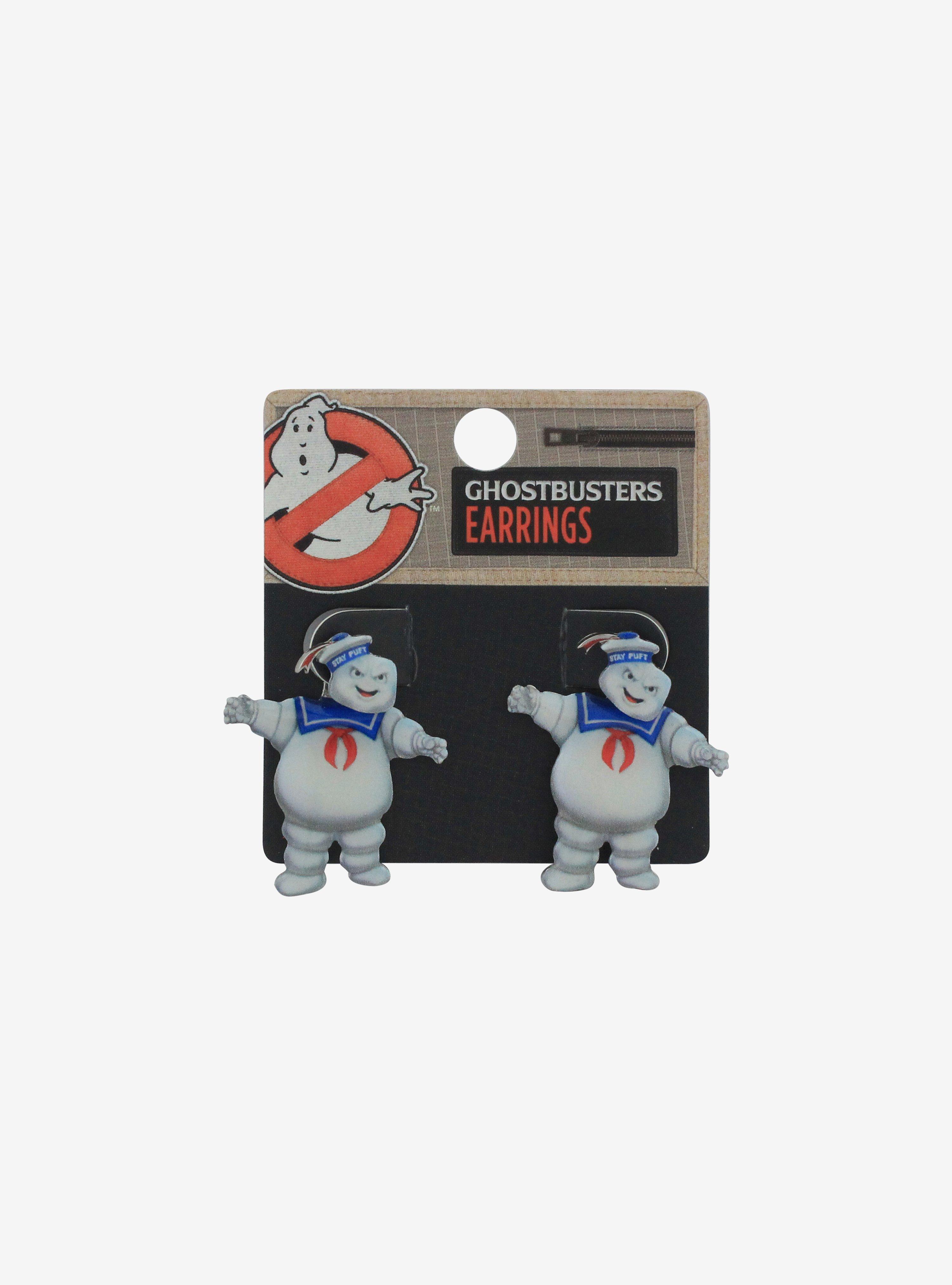 Ghostbusters Stay-Puft Marshmallow Man Front/Back Earring Studs | Hot Topic