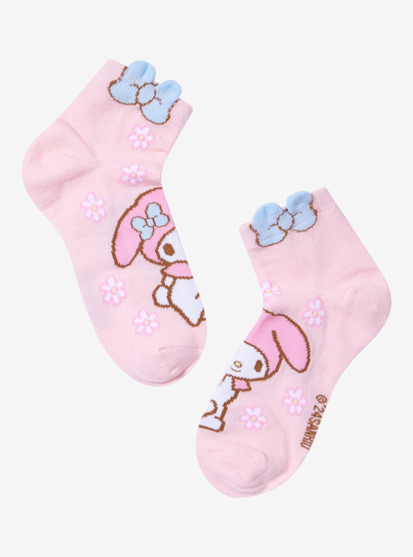 My Melody Blue Bow Ankle Socks | Hot Topic