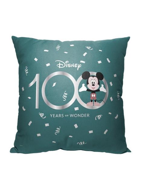 Disney100 Mickey Mouse Platinum 100 Printed Throw Pillow | BoxLunch
