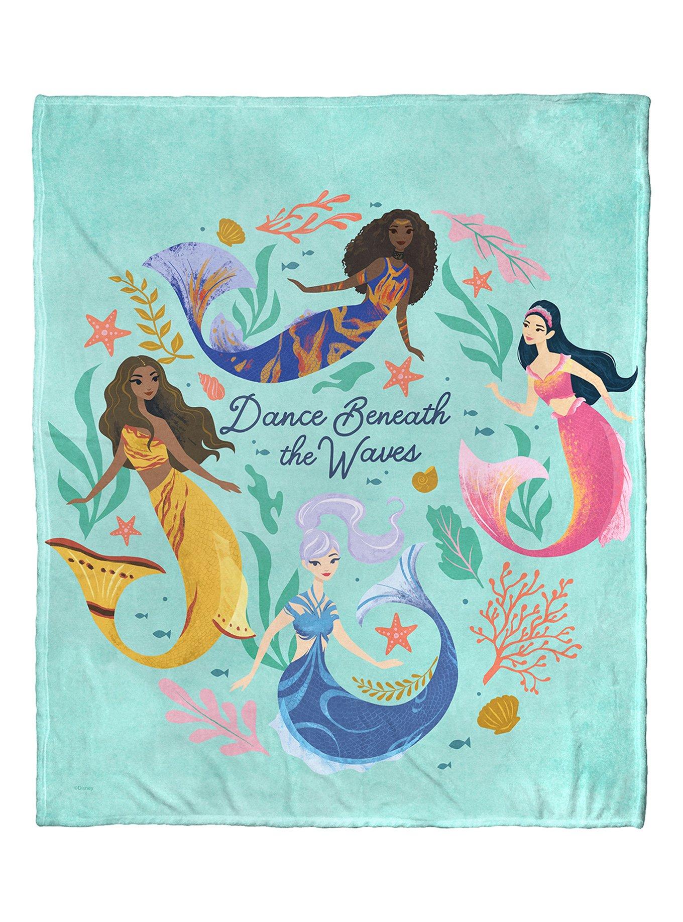 Disney The Little Mermaid Dancing Mersisters Silk Touch Throw | BoxLunch