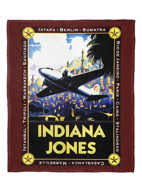 Disney Indiana Jones Globe Trotter Silk Touch Throw | BoxLunch