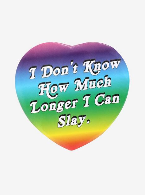 Slay Rainbow Heart 3 Inch Button | Hot Topic