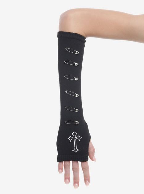 Cross Safety Pin Arm Warmers | Hot Topic